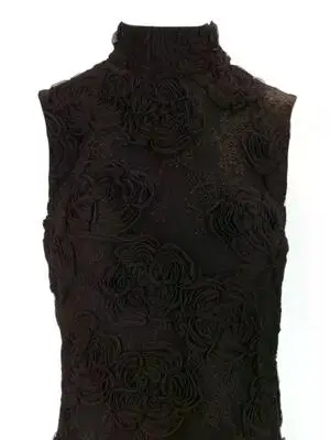 ROTATE BY BIRGER CHRISTENSEN 3d Flower Maxi Dress Dark