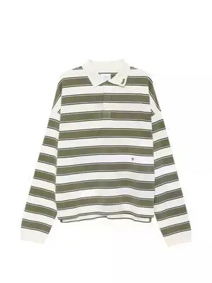 Rhude Horizontal-stripe Long-sleeve Polo Shirt