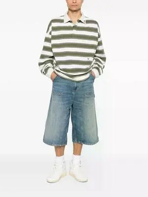 Rhude Horizontal-stripe Long-sleeve Polo Shirt