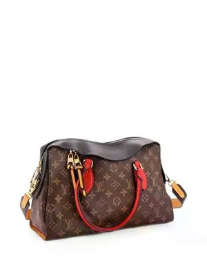 LOUIS VUITTON Tuileries Handbag Monogram Canvas With Leather Satchel - Black