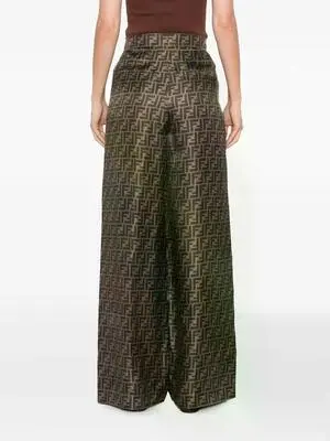 Fendi Ff Logo-print Palazzo Pants