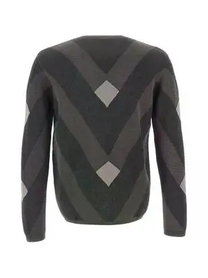 Emporio Armani Argyle-pattern Long-sleeve Sweater