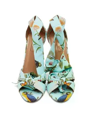 AQUAZZURA Knot Printed Sandals