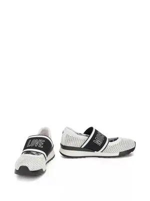 Moschino Mesh Heart-patch Ballet Flats