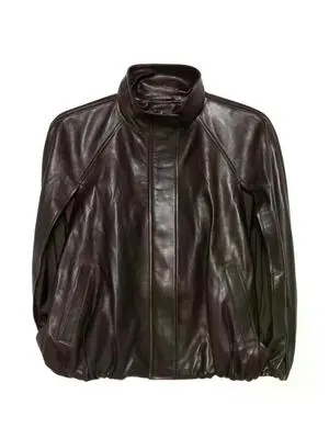 Simkhai Leather Cape Jacket - Brown