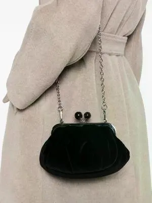 Max Mara Giochi Velvet Clutch Bag - Black
