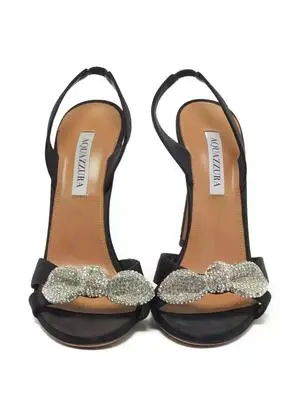 AQUAZZURA Very Bow Slingback Sandals