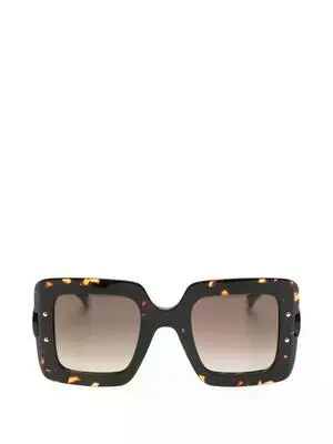 Carolina Herrera Tortoiseshell-effect Square-frame Sunglasses - Brown