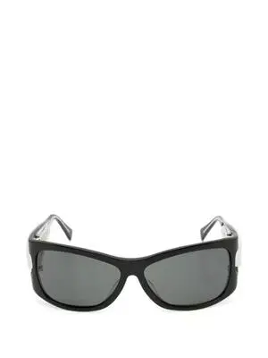 YVMIN Hair-clip Rectangle-frame Sunglasses - Black