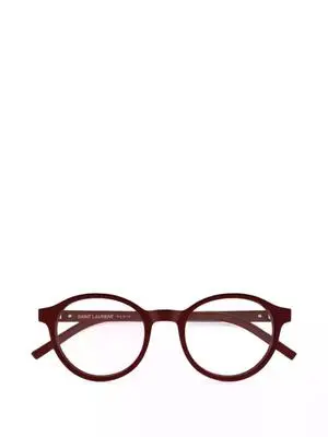Saint Laurent Logo-plaque Round-frame Glasses