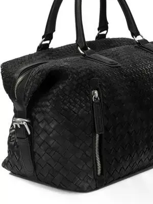 Officine Creative Armor 019 Woven Leather Weekend Bag