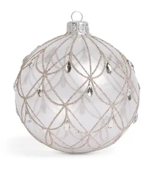 Harrods Crystal-embellished Glitter Bauble