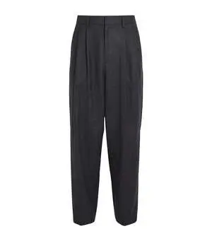 LE17SEPTEMBRE Wool Double-pleated Trousers - Grey