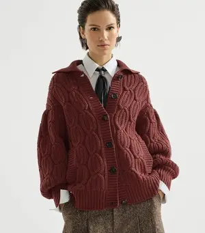 Brunello Cucinelli Cashmere Cable-knit Heritage Cardigan