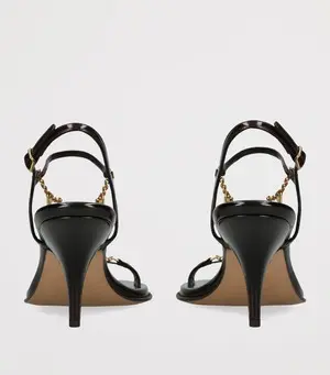 Chloé Patent Leather Zia Heeled Sandals 80