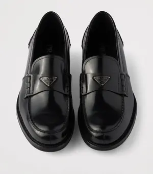 Prada Brushed Leather Loafers