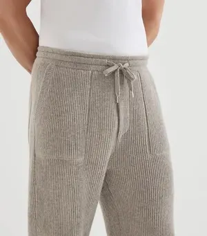 Brunello Cucinelli Cashmere Rib-knit Sweatpants
