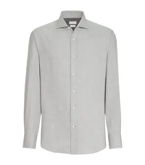 Brunello Cucinelli Spread Collar Shirts For Men