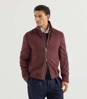 Brunello Cucinelli Virgin Wool Bomber Jacket