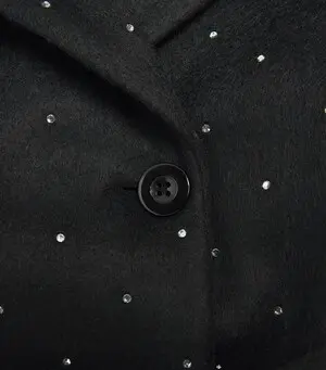 Monnalisa Crystal-embellished Belted Coat
