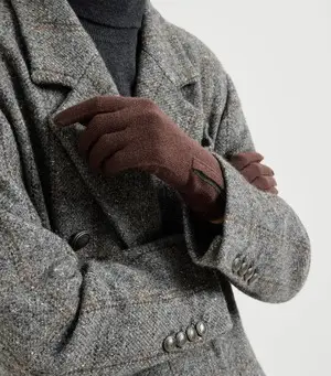 Brunello Cucinelli Cashmere Monili-trim Gloves
