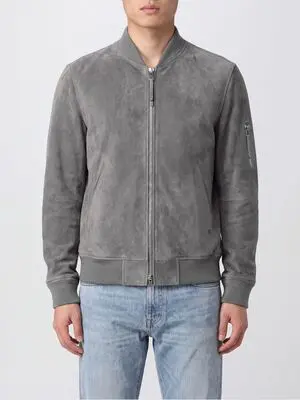 TOM FORD Suede Calfskin Bomber Jacket With Ribbed Collar