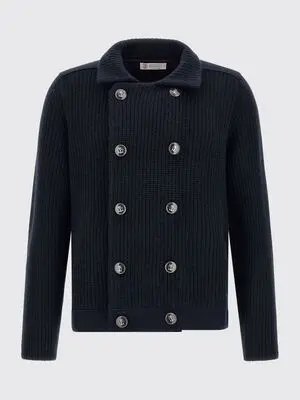 Brunello Cucinelli Double-breasted Pure Cashmere Cardigan - Blue