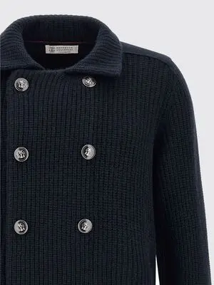 Brunello Cucinelli Double-breasted Pure Cashmere Cardigan - Blue