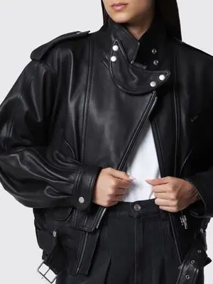 Isabel Marant Étoile Farza Relaxed Fit Lambskin Biker Jacket