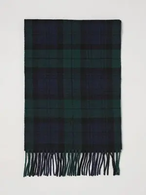 Polo Ralph Lauren Tartan Plaid Wool Scarf - Black