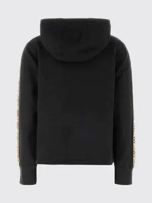 Burberry Hooded Zip-up Cotton Sweatshirt With Embroidered Ekd Logo