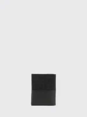 Fendi Ff Jacquard Fabric Bifold Card Holder With Snap Closure - Black