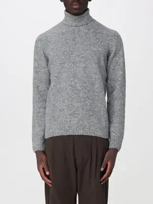 DRUMOHR Long-sleeved Turtleneck In A Fine Wool And Cashmere Blend - Grey