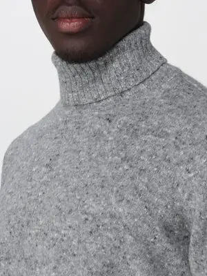 DRUMOHR Long-sleeved Turtleneck In A Fine Wool And Cashmere Blend - Grey