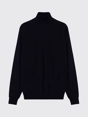 DRUMOHR Long-sleeved Fine Super 140's Virgin Wool Turtleneck - Blue