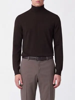 DRUMOHR Long-sleeved Fine Super 140's Virgin Wool Turtleneck - Brown