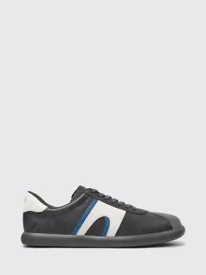 Camper Pelotas Soller Smooth Calfskin Sneakers With Contrasting Logo - Grey