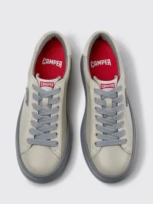 Camper Runner Calfskin Low-top Sneakers With Xl Extralight® Sole - Beige