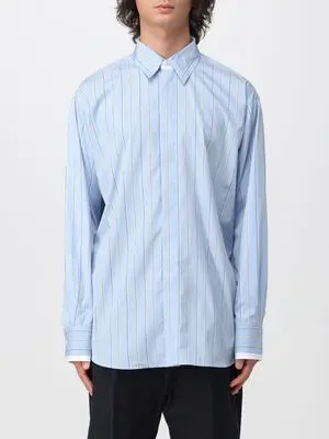 AMI Paris Relaxed Fit Striped Cotton Shirt With French Collar