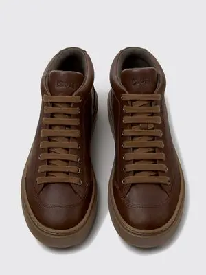 Camper Runner Twentyfive Mid-top Smooth Leather Sneakers With Padded Ankle - Brown