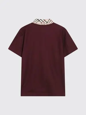 Burberry Cotton Polo Shirt With Check Pattern Collar