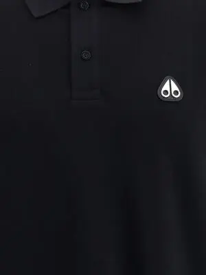Moose Knuckles Short-sleeve Cotton Polo Shirt With Applied Logo Patch
