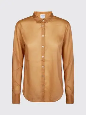 FORTE_FORTE Silk And Cotton Blend Shirt With French Collar - Brown