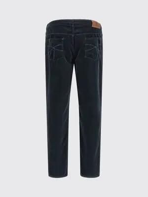 Brunello Cucinelli Slim Fit Five-pocket Corduroy Trousers - Blue