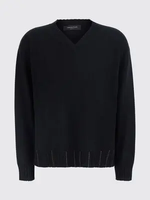 Fabiana Filippi Wool Silk Cashmere V-neck Sweater With Jewel Detail
