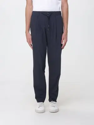 Herno Straight-leg Technical Fabric Trousers With Drawstring Waistband - Blue