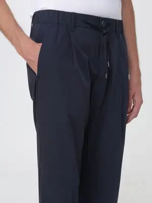 Herno Straight-leg Technical Fabric Trousers With Drawstring Waistband - Blue