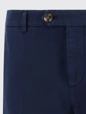 Brunello Cucinelli Slim Fit Cotton Tailored Trousers - Navy