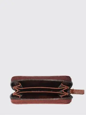 HTC LOS ANGELES Cowhide Leather Wallet With Embroidery