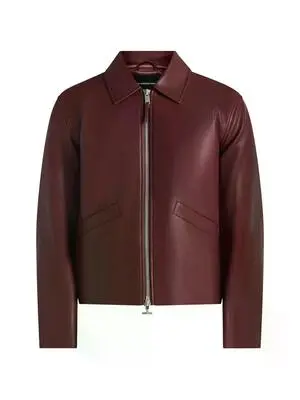 Manière De Voir Minimal Leather Jacket - Red